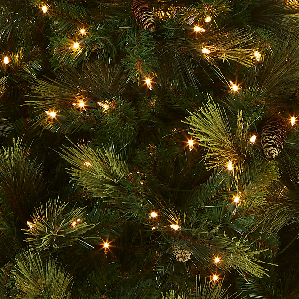 9ft. Pre-Lit Carolina Pine Tree with Clear Lights with 900 Clear Light ...