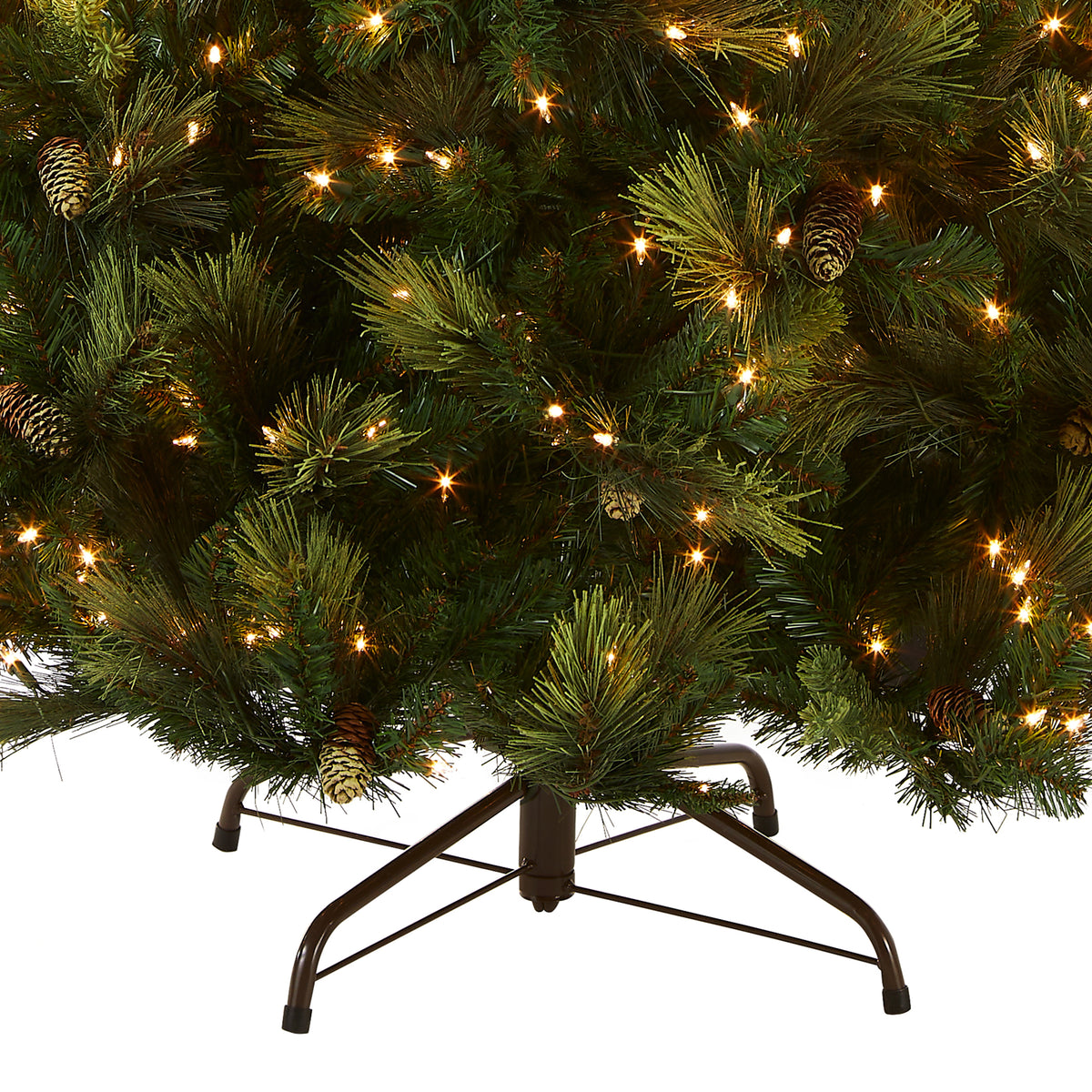 9ft. Pre-Lit Carolina Pine Tree with Clear Lights with 900 Clear Light ...