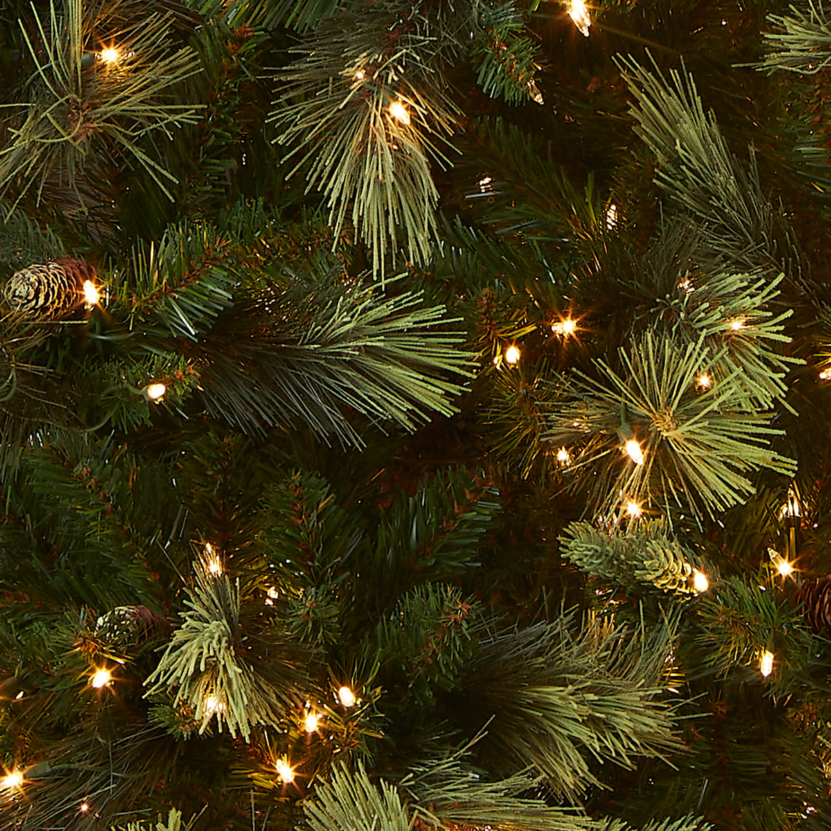 9ft. Pre-Lit Carolina Pine Tree with Clear Lights with 1200 Clear Ligh ...