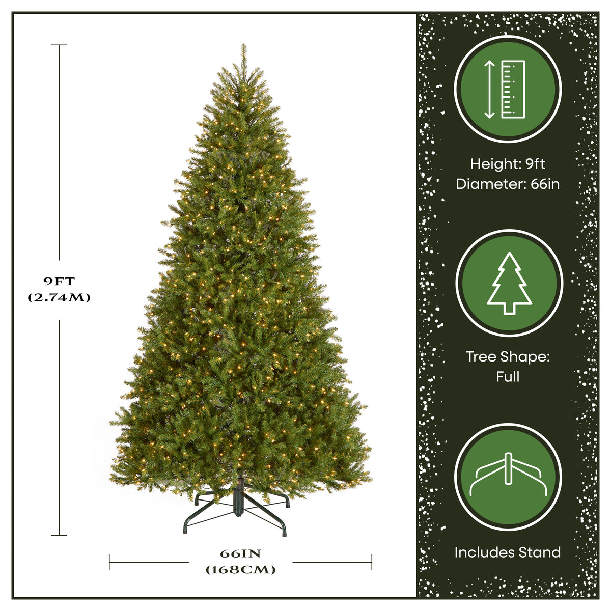 9 ft. Pre-Lit Dunhill Fir Tree with Clear Lights · National Tree Company