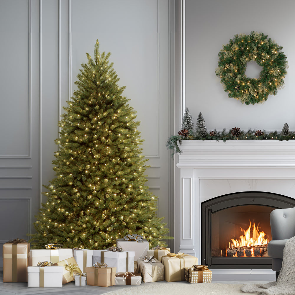 6.5 ft. Pre-Lit Dunhill Fir Tree with PowerConnect Clear Lights, Plug ...