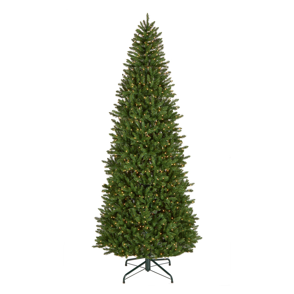 10 ft. Pre-Lit Natural Fraser Slim Fir Tree with Clear Lights, Plug-In ...