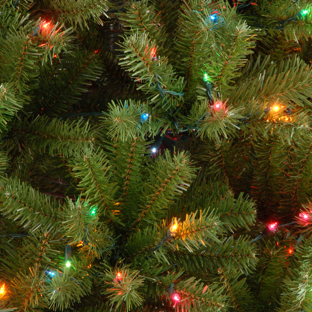 9 ft. Pre-Lit North Valley Spruce Tree with Multicolor Lights ...