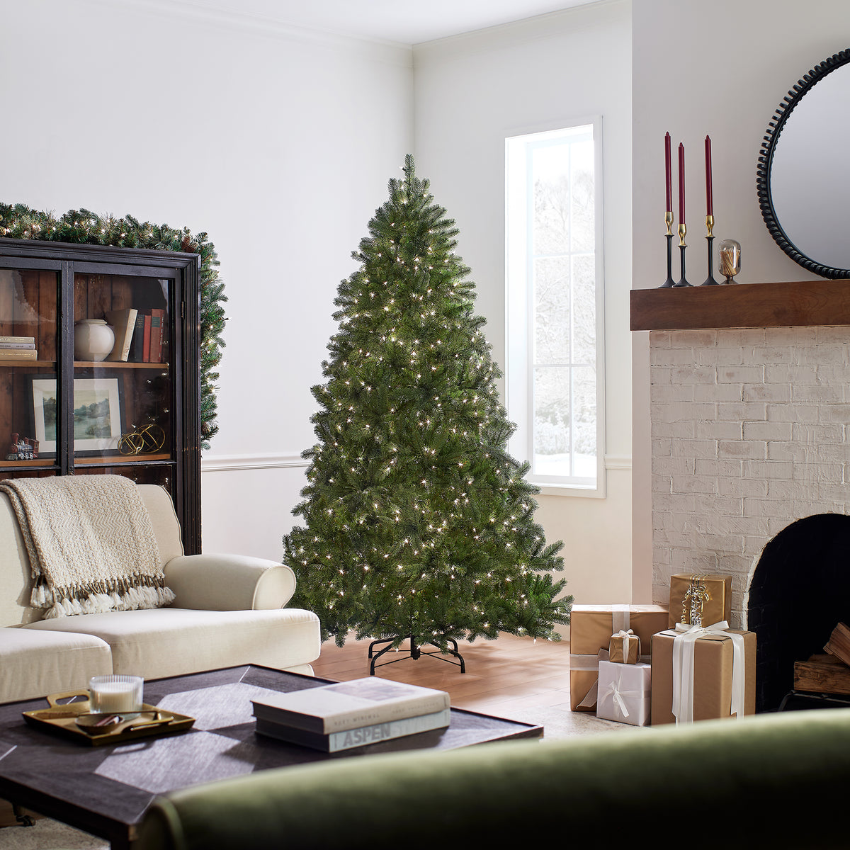 7 ft. Pre-Lit Downswept Douglas Fir Tree with Clear Lights · National ...