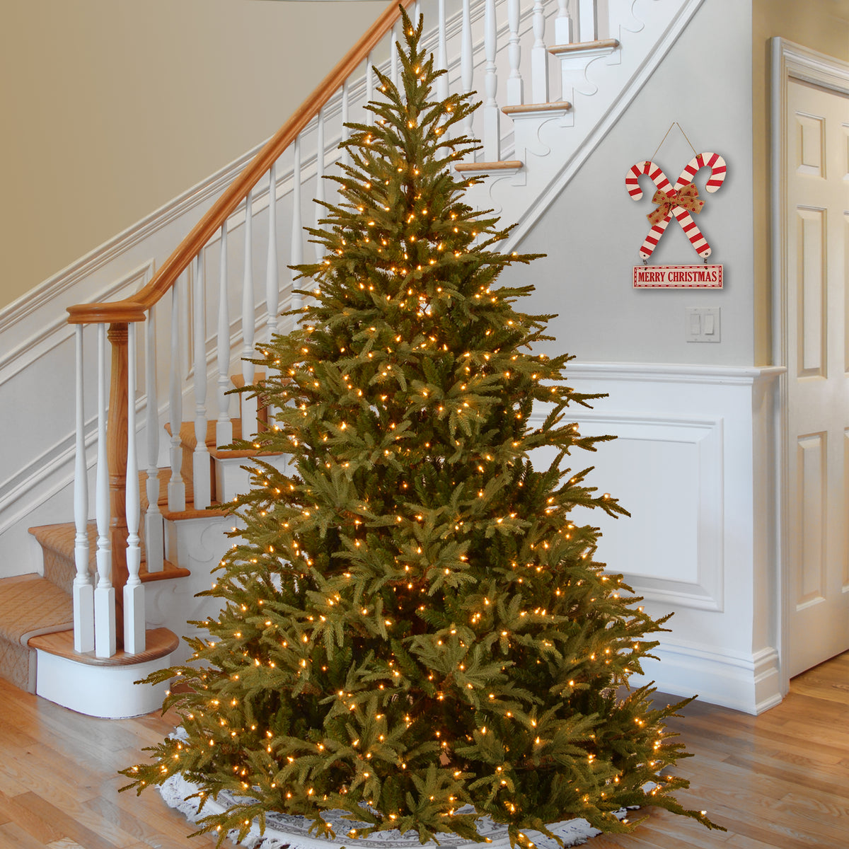 9 ft. Pre-Lit Fraser Grande Tree with Dual Color LED Lights · National ...