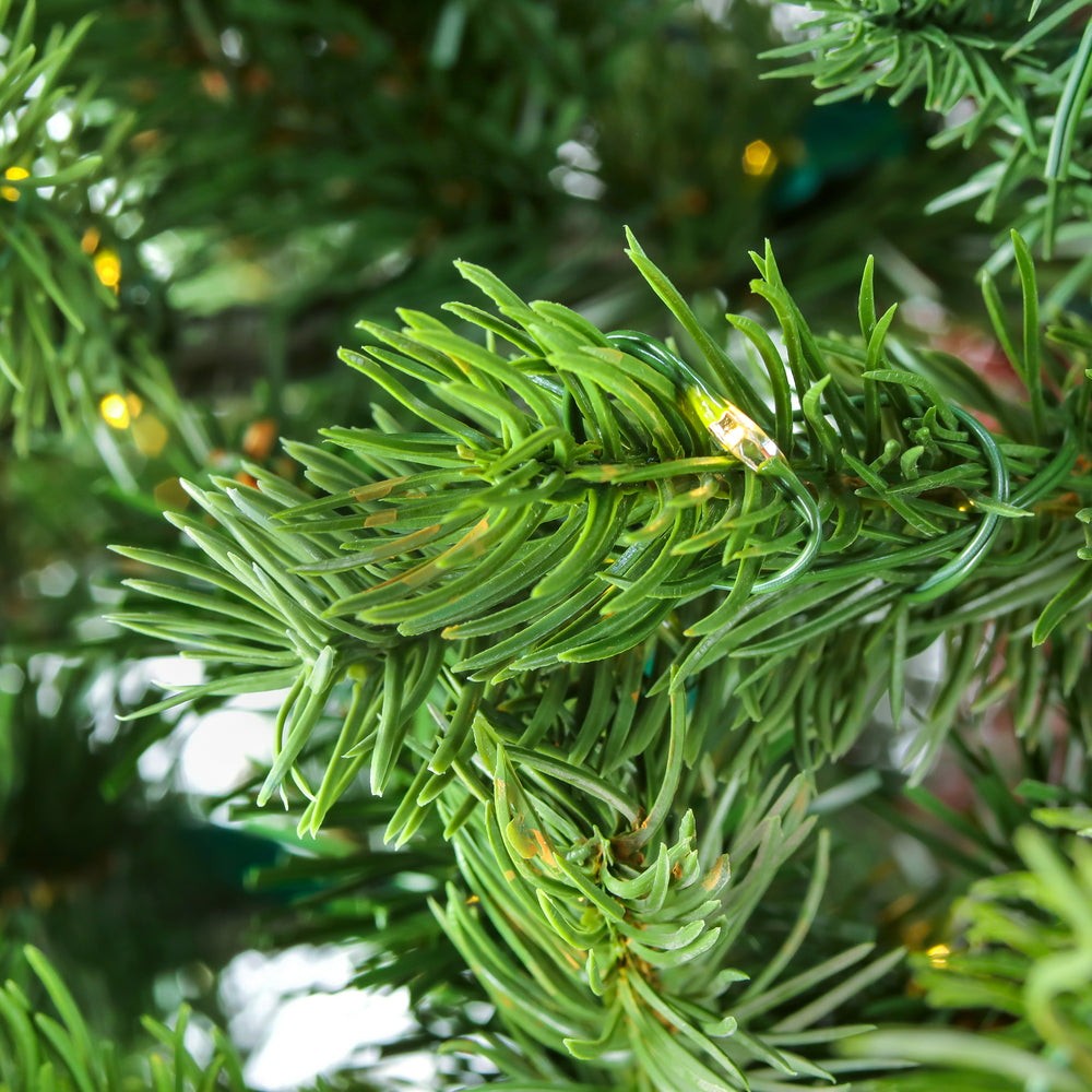 9 ft. Pre-Lit Lark Pine Medium Tree with Warm White LED Rice Lights ...