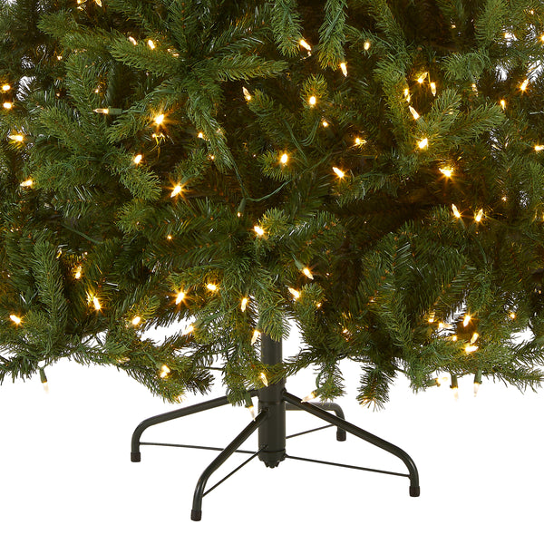 8 ft. Pre-Lit Newberry Spruce Tree with PowerConnect Dual Color LED Li ...