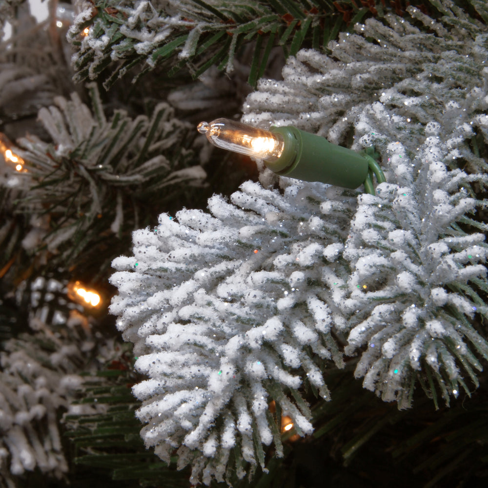 6 ft. Pre-Lit Snowy Sheffield Spruce Slim with Clear Lights · National ...