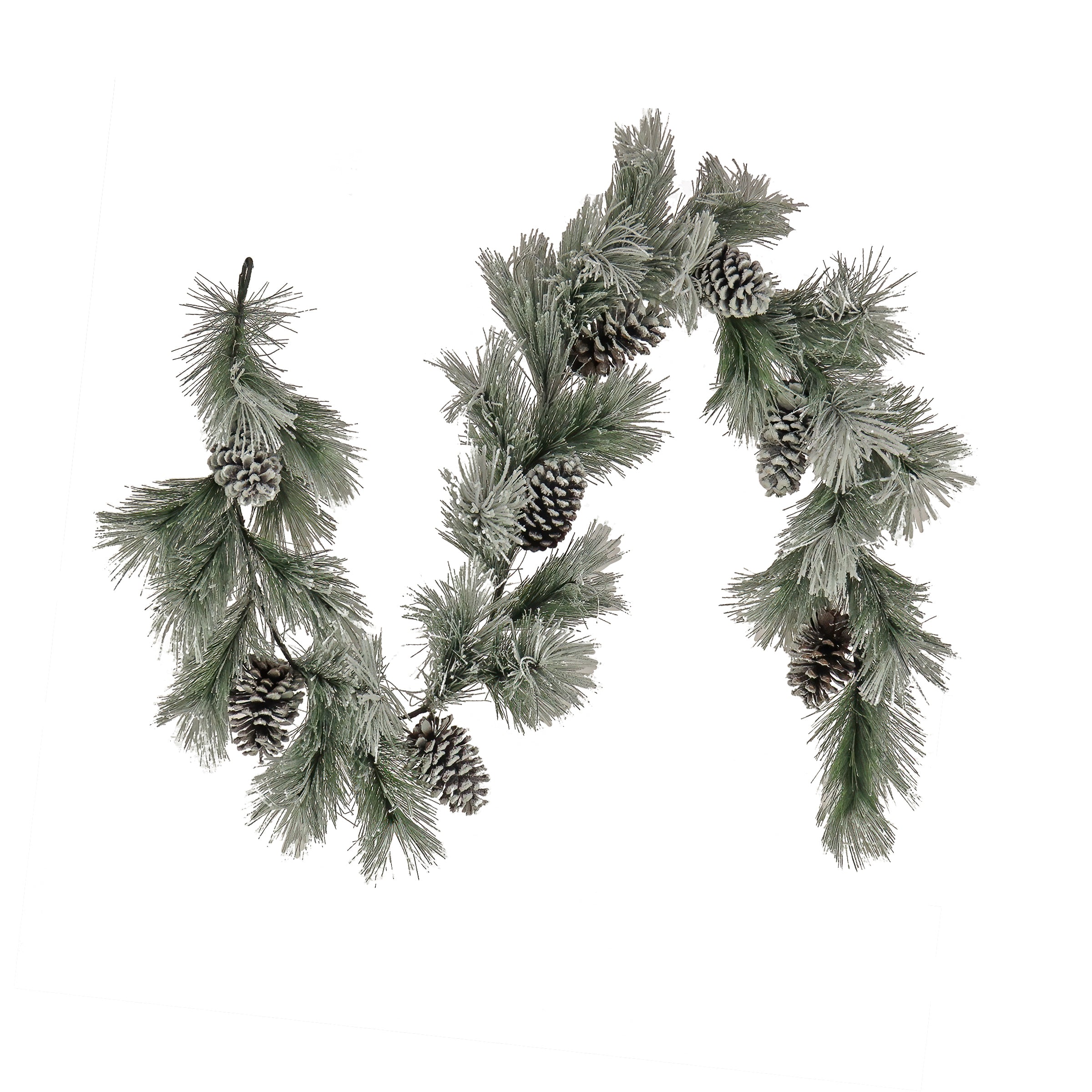 7ft Snowy Pine Plastic Garland – National Tree Company