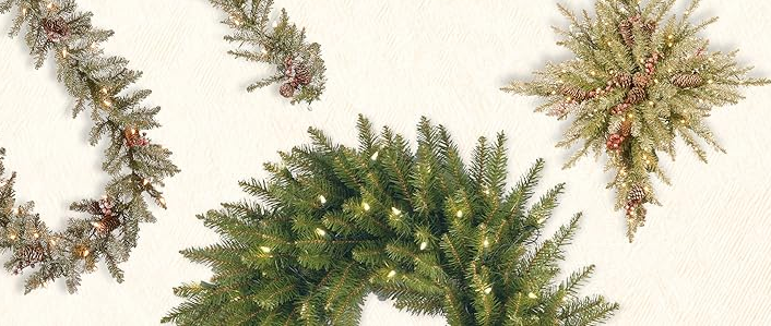 4 ft. Pre-Lit Tinsel Collection Silver Tree with Clear Lights, Plug-In ...